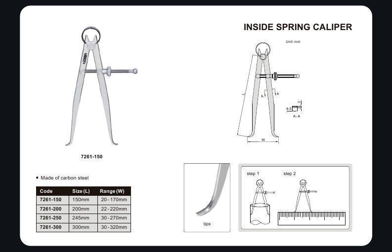 INSIDE SPRING CALIPER - P&A Engineering Supplies